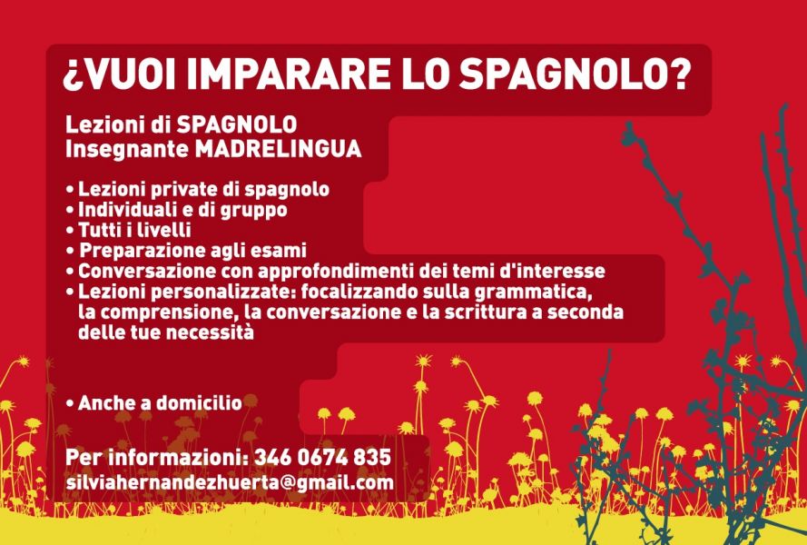 Lezioni private di SPAGNOLO. Insegnante MADRELINGUA Lezioni private di SPAGNOLO. Insegnante MADRELINGUA